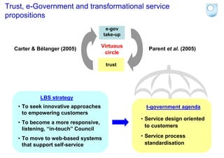 The role of electronic services in transformational government: a ...