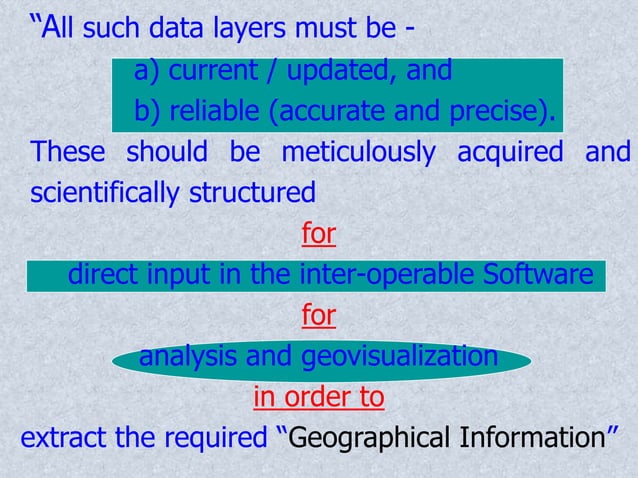Application of Modern Geographical Tools & Techniques in Planning and ...