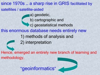 Application of Modern Geographical Tools & Techniques in Planning and ...