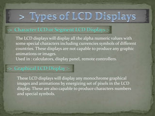 LCD LED PRESENTATION | PPTX