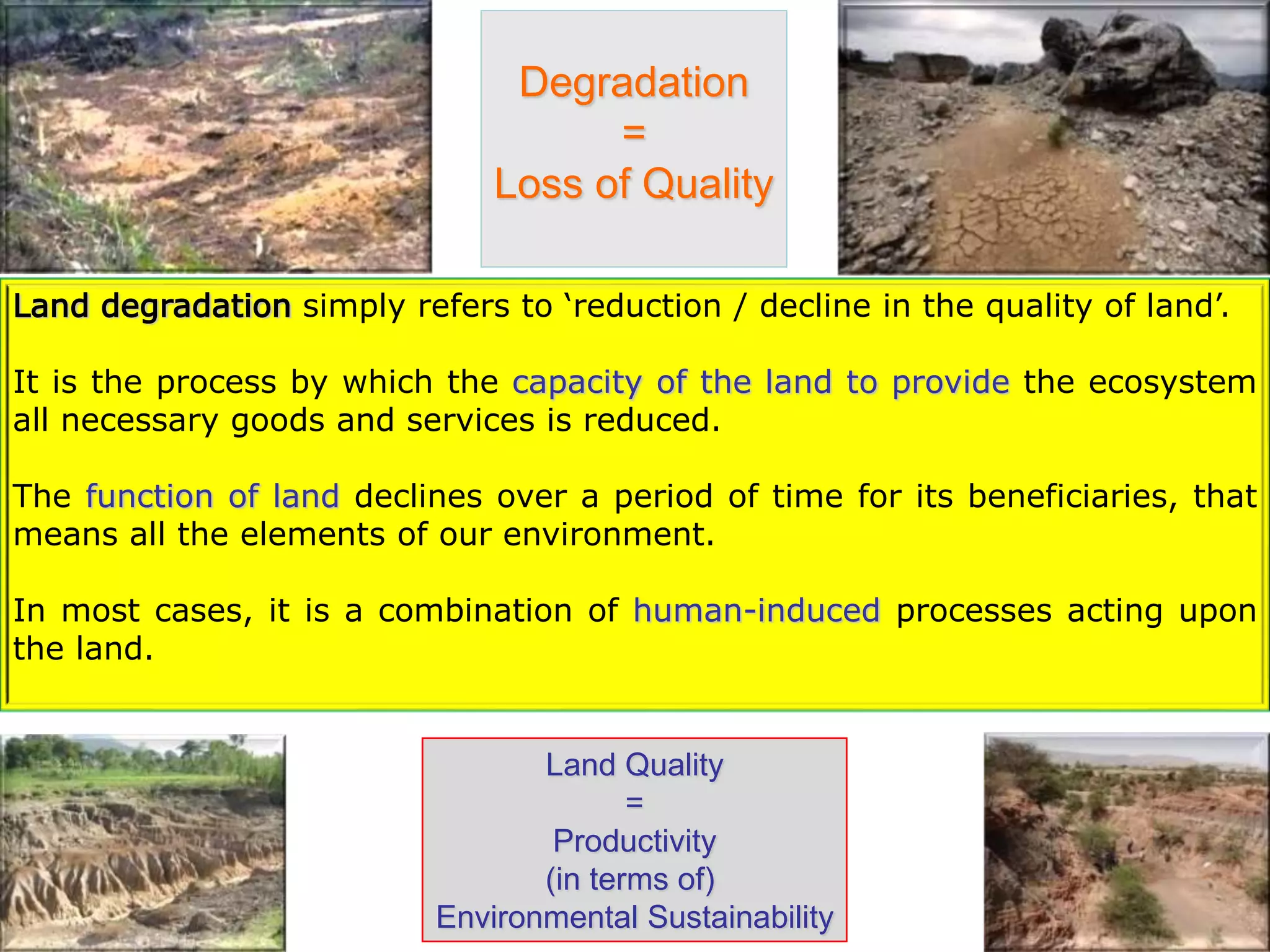 Land Degradation – nature and concerns | PPTX