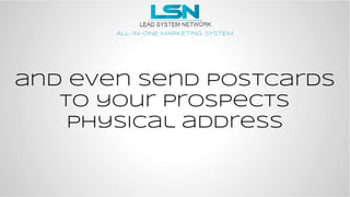 Lead Network System (LSN) Tools and Affiliate Plan Overview ...