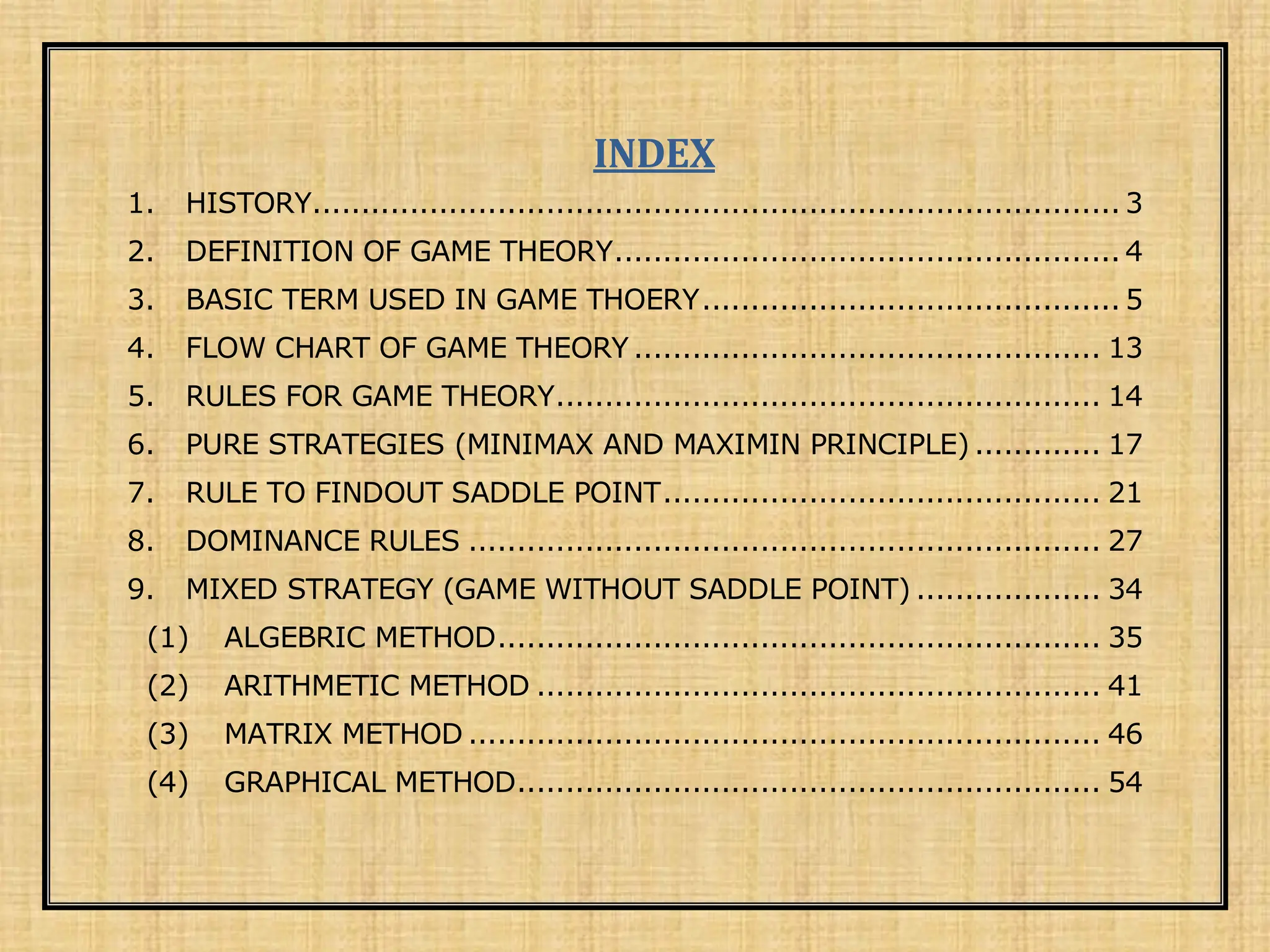 Presentation Lecture 2 Of Game Theory Pdf