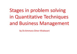 Presentation lecture 2nd quantitative techniques | PPT