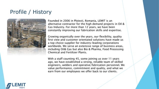 Company Presentation LEMIT Inserv | PPT