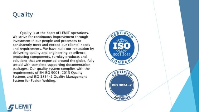 Company Presentation LEMIT Inserv | PPT