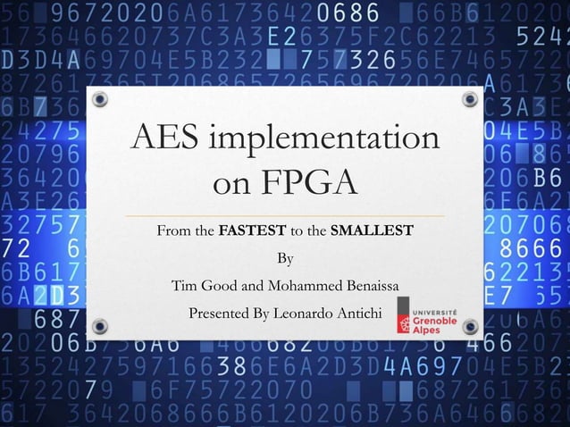 AES Implementation on FPGA | PPTX