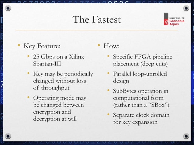 AES Implementation on FPGA | PPT AES Implementation on FPGA | PPT