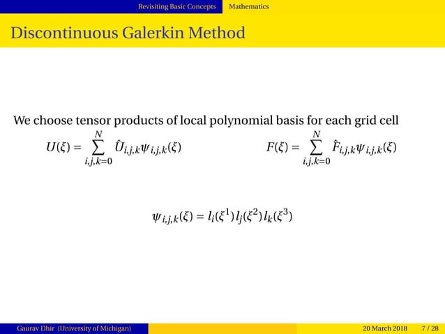 Spectral Element Methods in Large Eddy Simulation | PPT