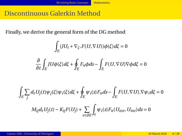 Spectral Element Methods in Large Eddy Simulation | PPT
