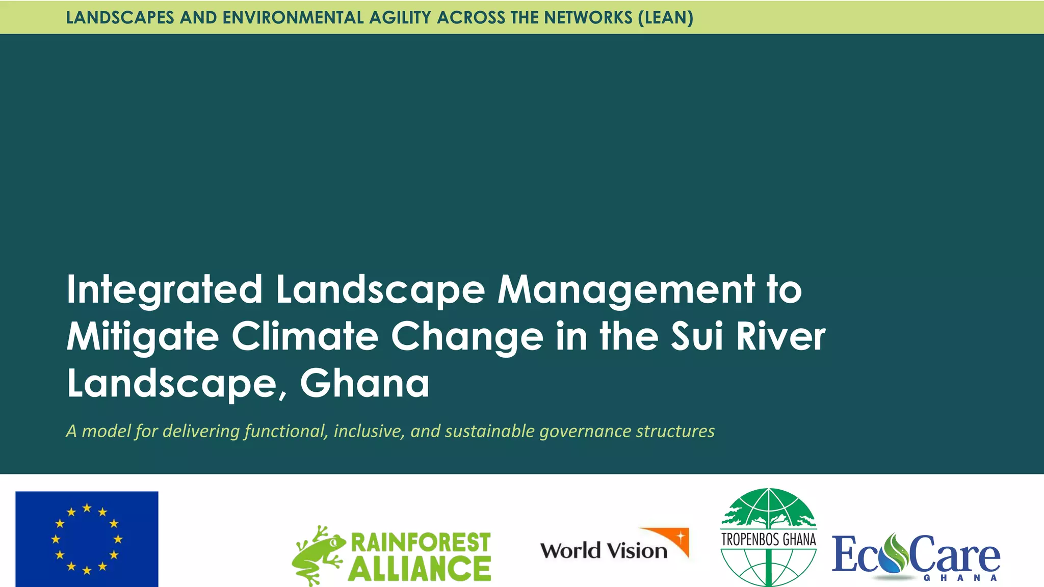 Integrated landscape management to mitigate climate change in the Sui ...