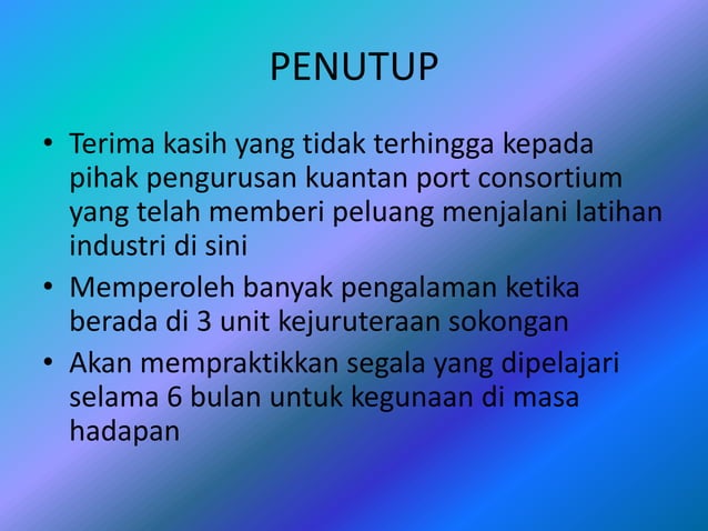 industrial training presentation | PPTX