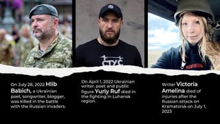 Culture of Ukraine in Wartime: challenges and achievements | PPT