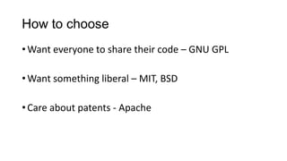 Open Source licenses | PPTX