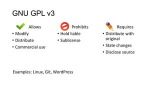 Open Source licenses | PPTX