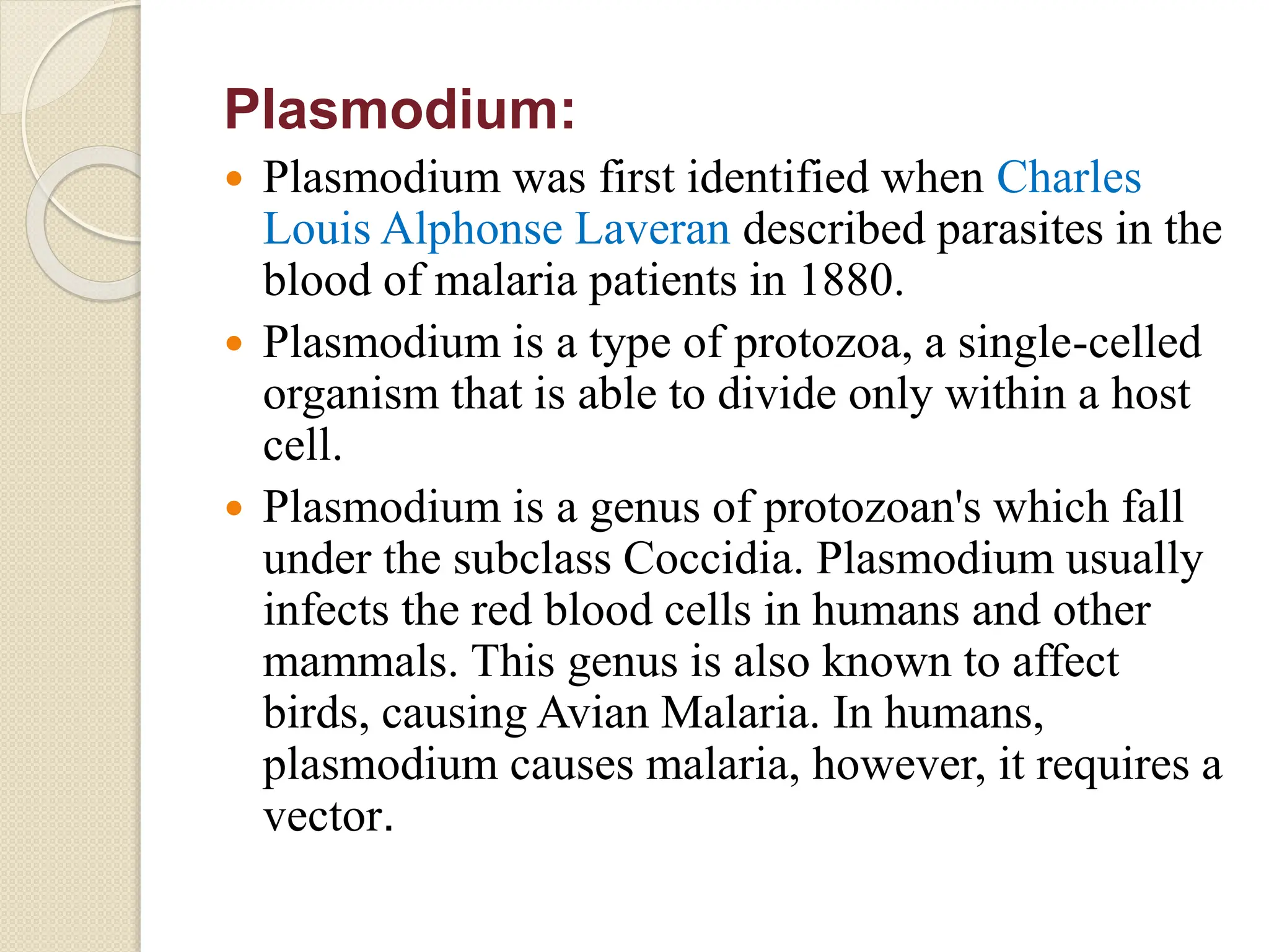 Presentation on The life cycle of plasmodium | PPTX