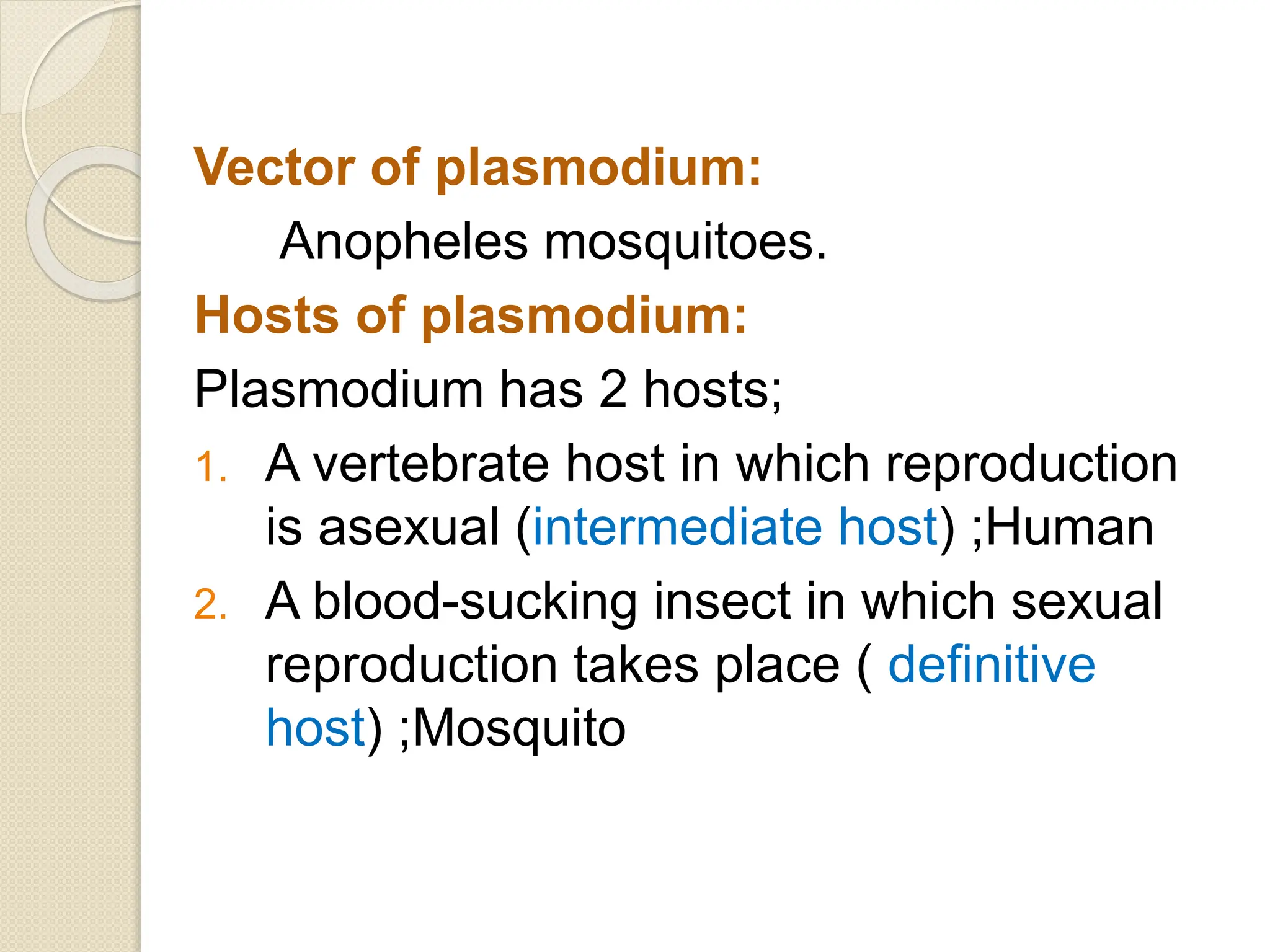 Presentation on The life cycle of plasmodium | PPTX