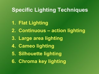 Presentation Lighting For Tv | PPT