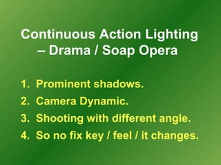 Presentation Lighting For Tv | PPT