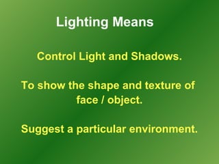 Presentation Lighting For Tv | PPT
