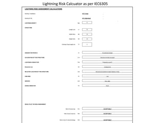 Presentation lightniing risk and protection guide line as per iec 62305 ...
