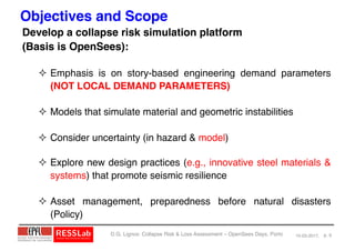 Earthquake-induced collapse risk and loss assessment of steel frame buildings | PPT