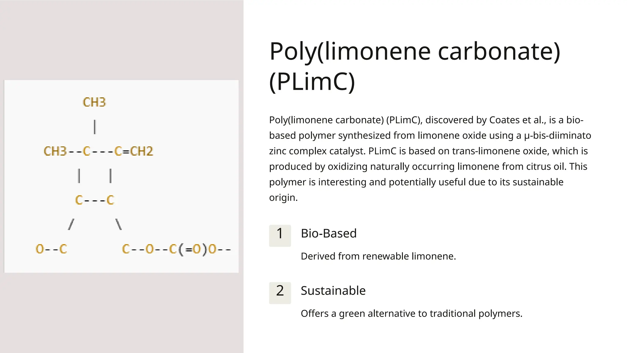 synthesis of block copolymer from limonene | PPT