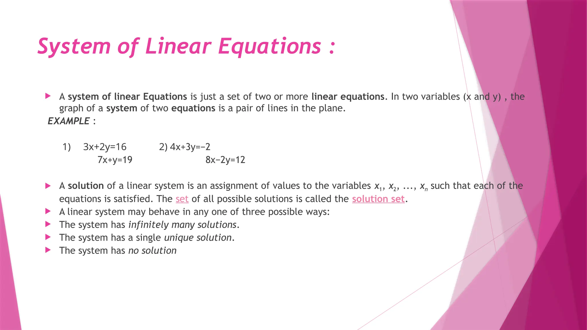Presentation Linear Algebra.pptx easy pp | PPTX