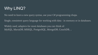 LINQ and LINQPad | PPT