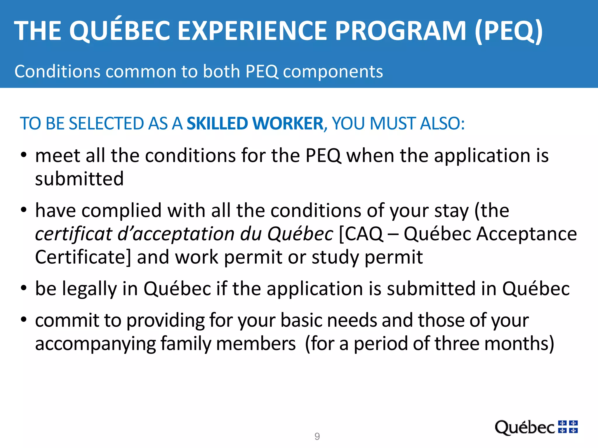 Presentation living quebecafterstudies | PDF
