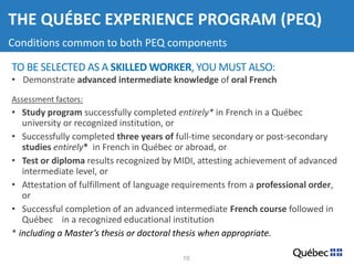Presentation living quebecafterstudies | PDF