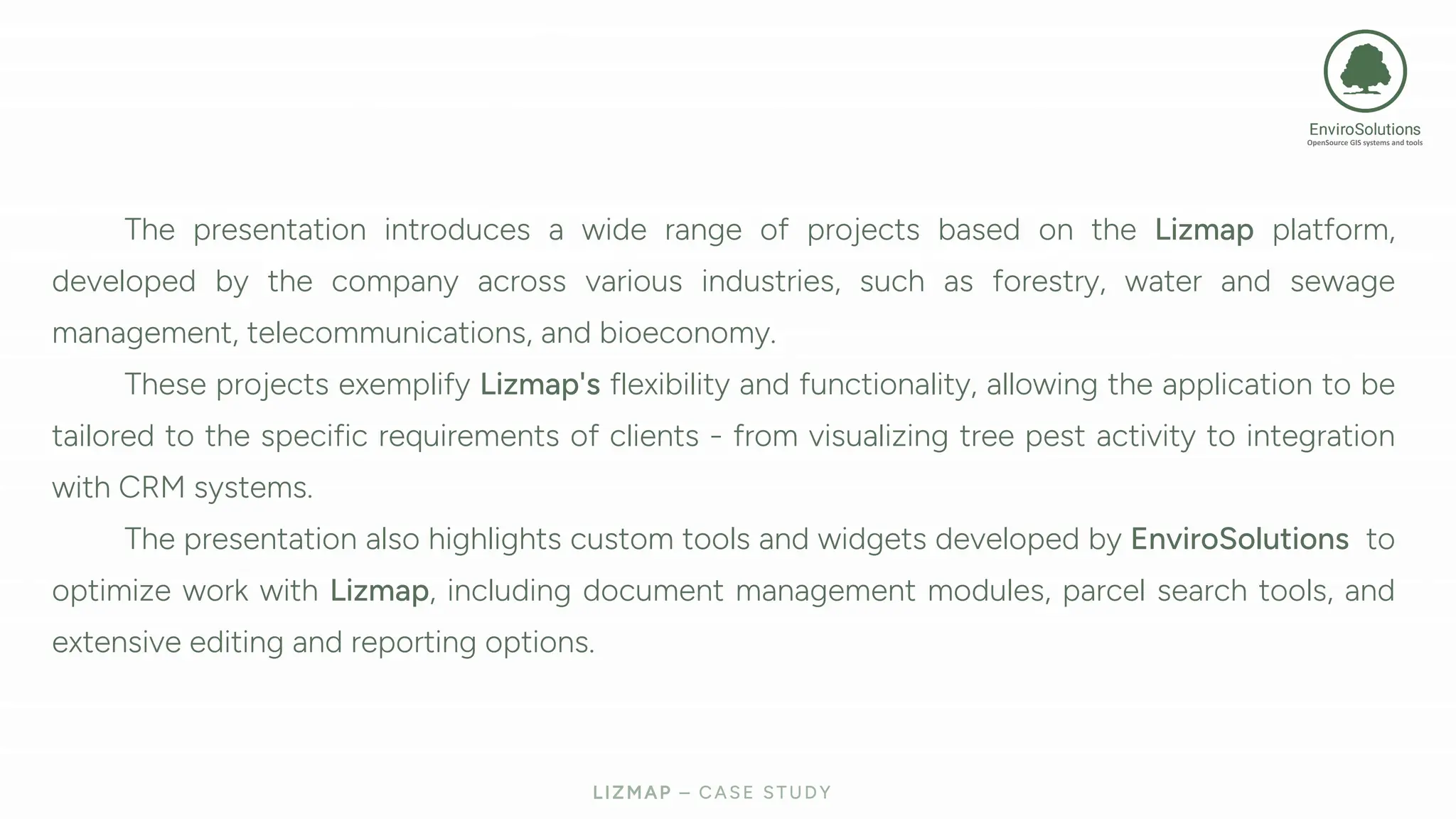 Utilization of Lizmap by EnviroSolutions | PPT