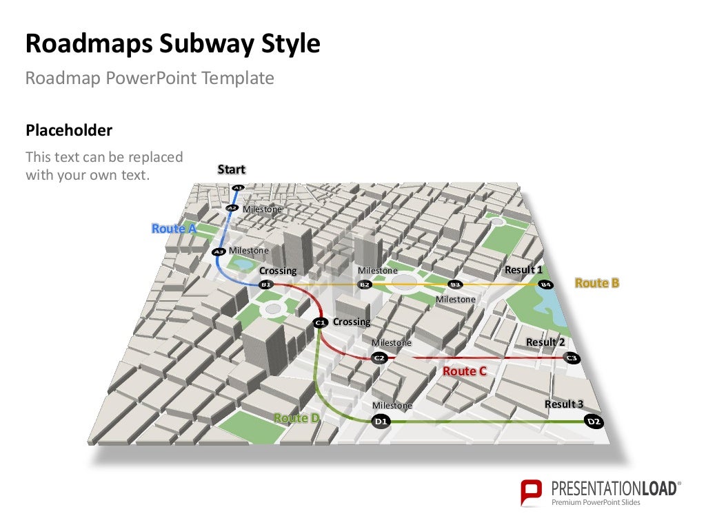 Roadmaps Subway Style PPT Slide Templates