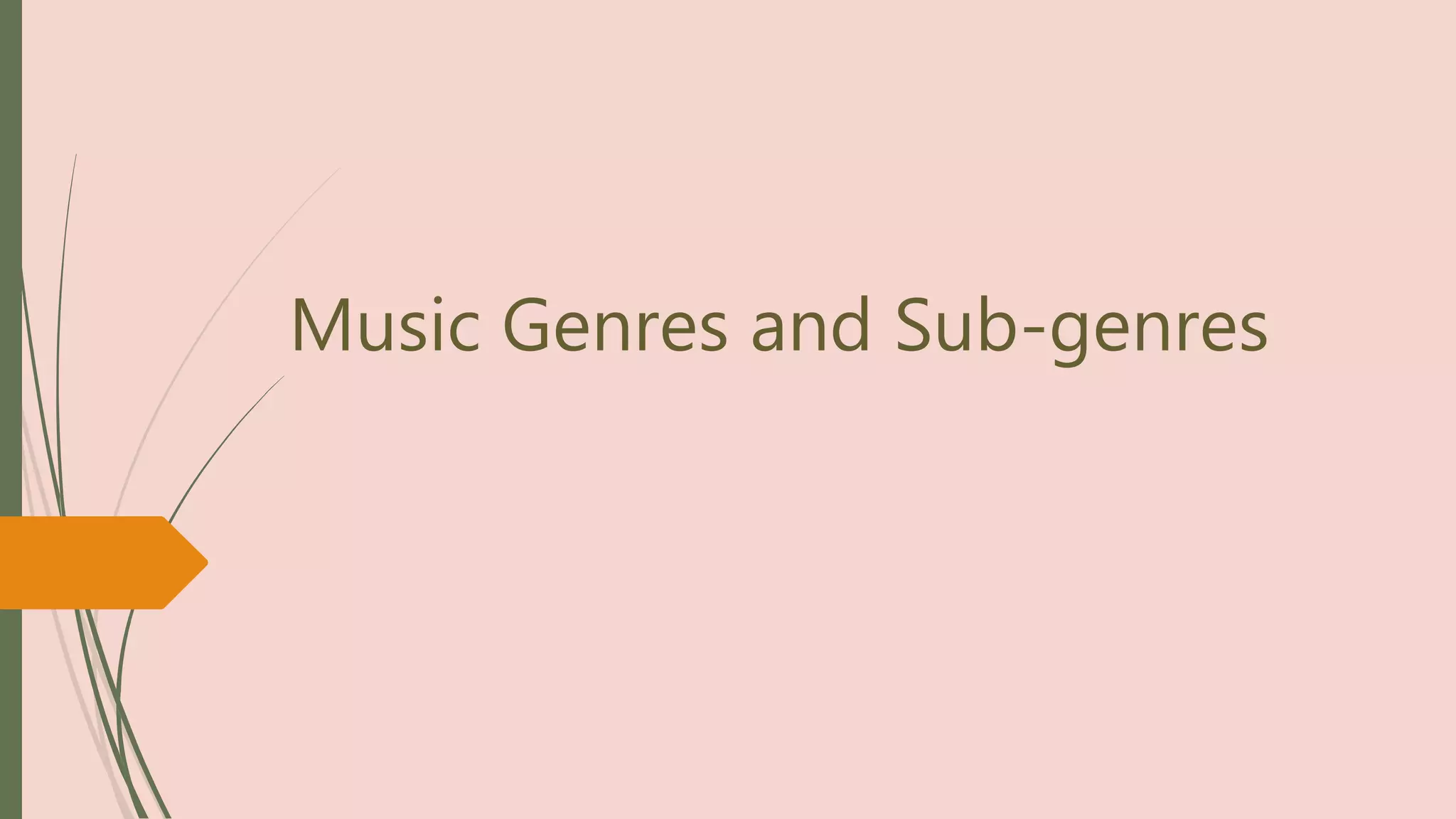 Genres and Subgenres | PPTX