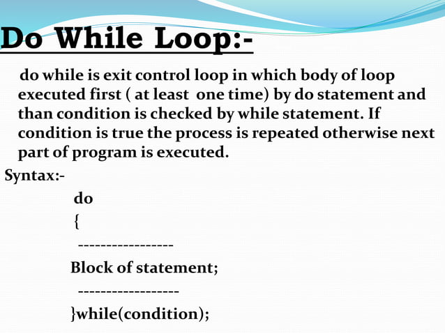 Looping Statement And Flow Chart Ppt