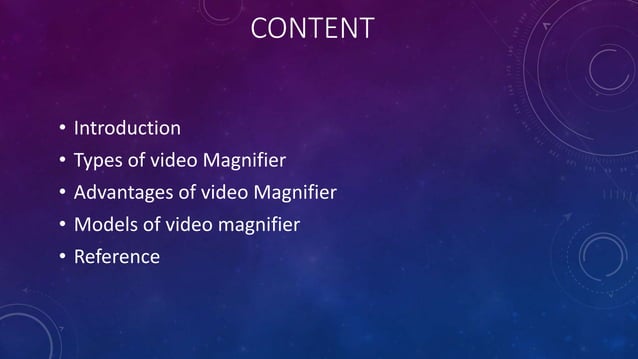 Low vision video magnifier | PPT