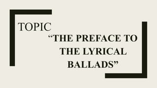 Presentation lyrical ballad | PPTX