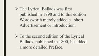 Presentation lyrical ballad | PPTX