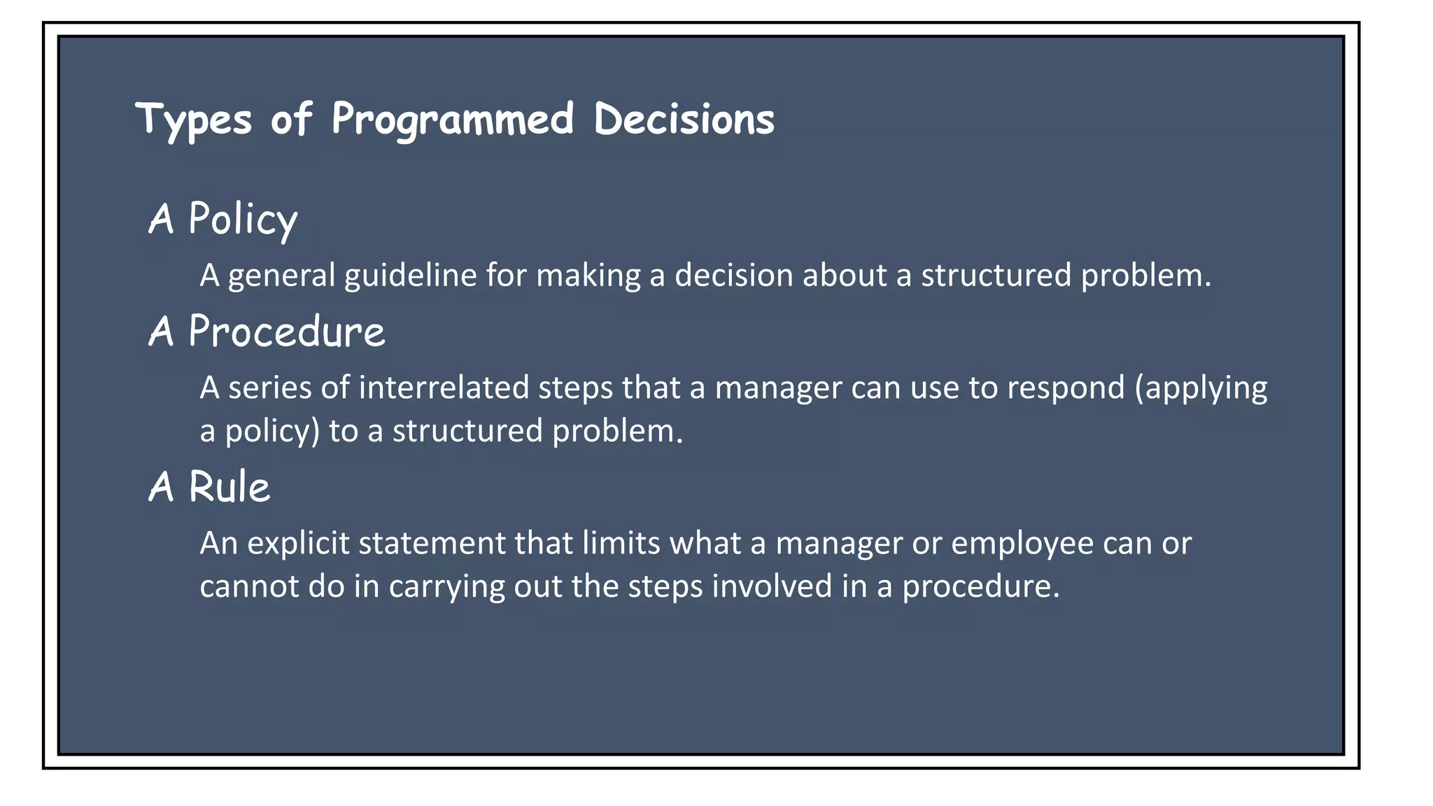 Decision Making in Organization | PPTX