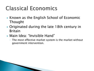 school of Thought in Economics | PPTX