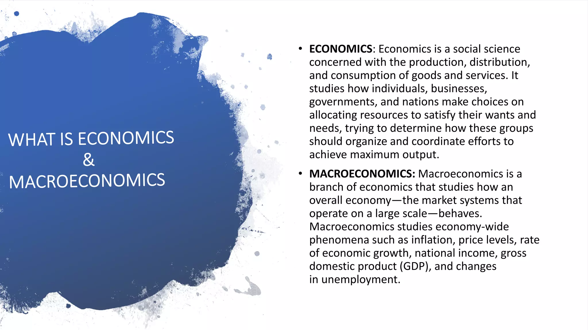 PRESENTATION ON THE INTRODUCTION TO MACROECONOMICS | PPT