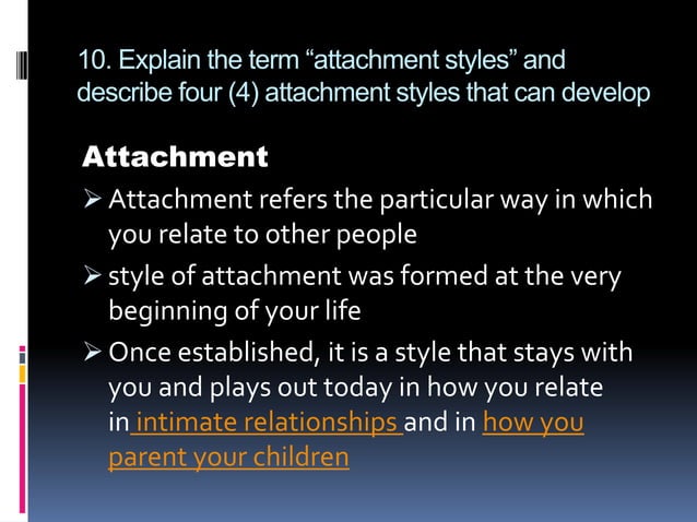 types of attachment styles | PPTX