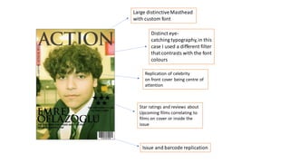 Presentation of research into magazine codes and conventions | PPT