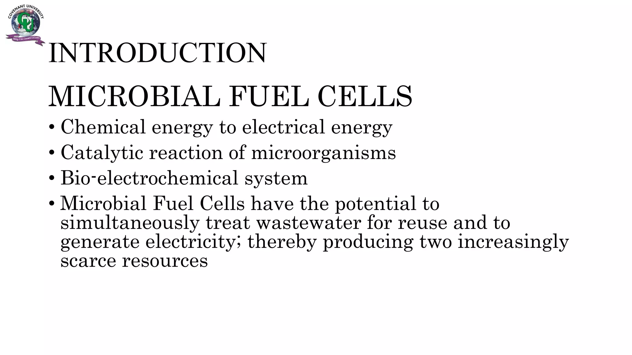 Exploring Microbial fuel cell for waste water management and ...