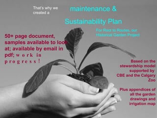 Maintenance and Sustainability Plan Route to Roots ThinkTank ...