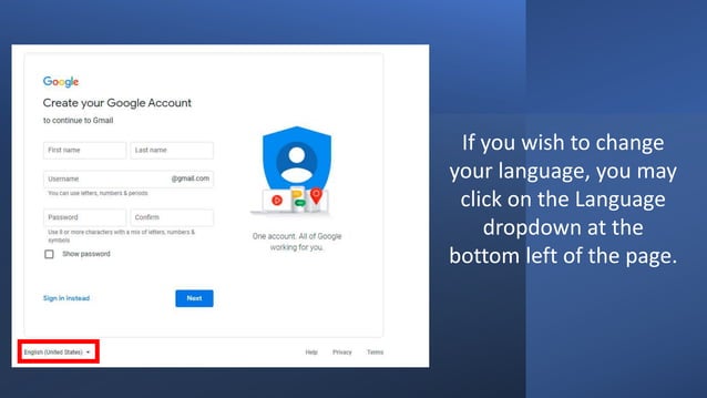 Creating Gmail account.pptx | Internet for Beginners | Internet