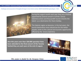 Grecia Salentina: Challenges and Conservation of Heritage | PPT