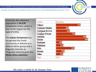 Grecia Salentina: Challenges and Conservation of Heritage | PPT