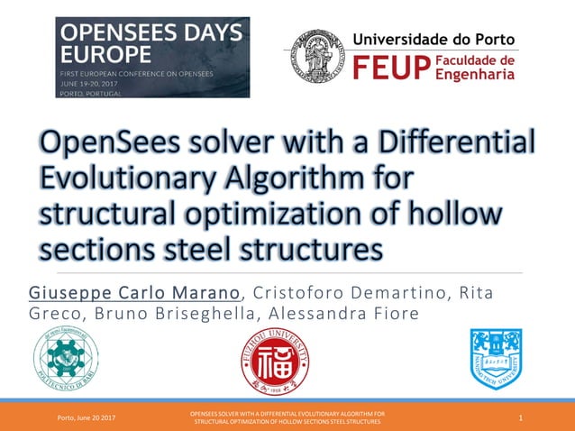 OpenSees solver with a differential evolutionary algorithm for structural optimization of hollow ...
