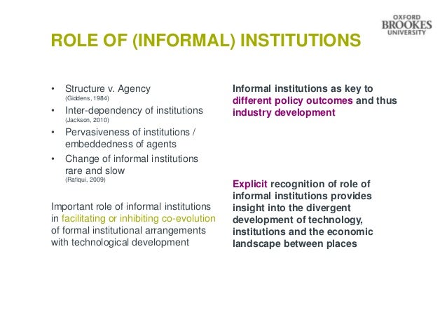 Formal And Informal Institutions